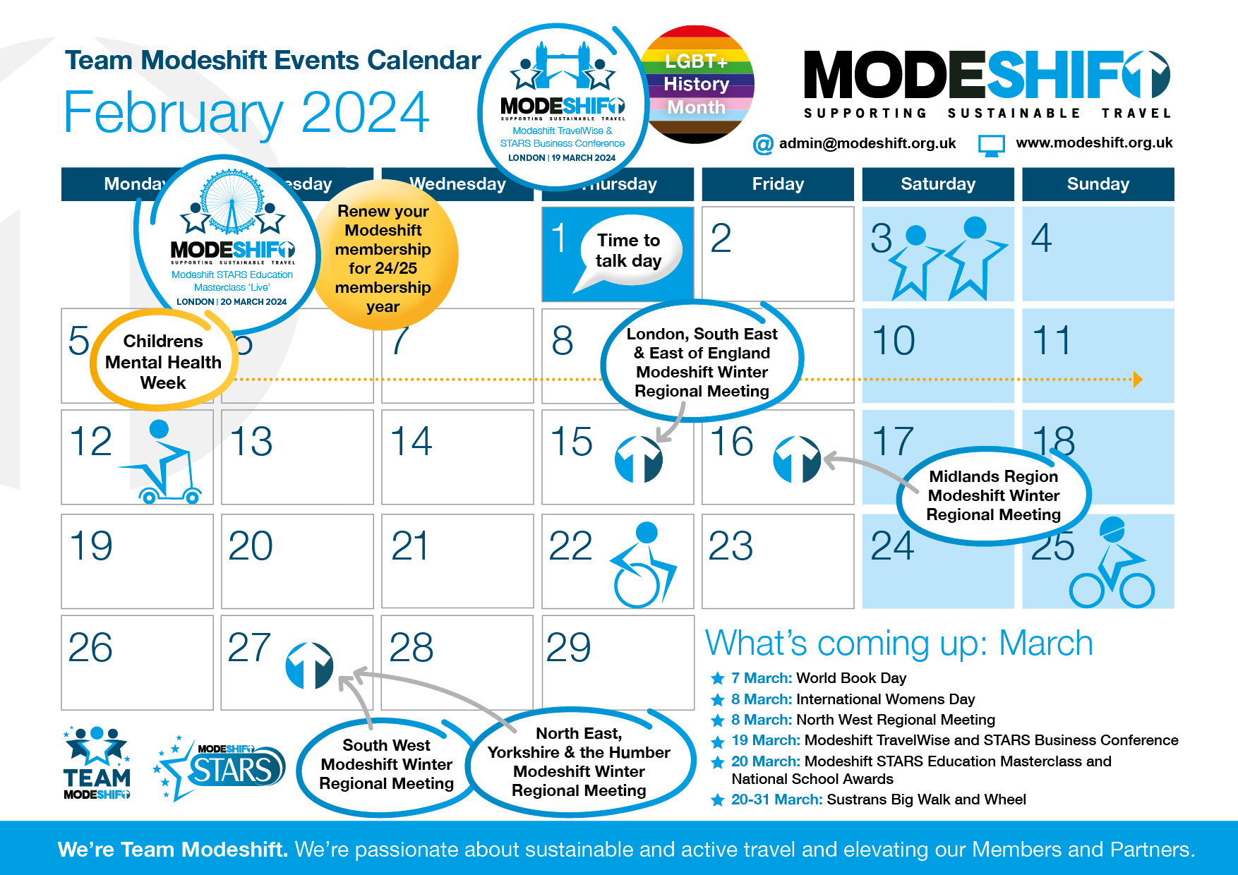 Team Modeshift Events Calendar - February 2024 - Modeshift